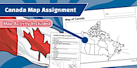 Children's Map of Canada | Colourful poster for Geography