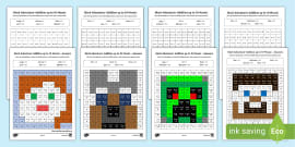 😊 KS1 Emoji Addition and Subtraction Mosaic Activity Pack