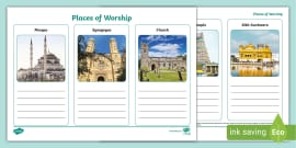 KS1 Christian Places of Worship Fact File and Quick Quiz