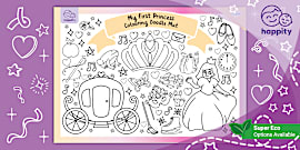 Princess-Themed Doodle Colouring Pages - Twinkl - KS1