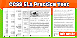 Sixth Grade English Language Arts Practice Test | CCSS Test Prep