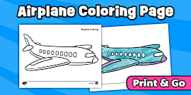 Early Childhood Label the Parts of a Plane Worksheet