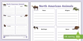 North American Animals Word Mat (teacher made) - Twinkl