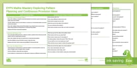 EYFS Patterns Enhancement Ideas (Hecho por educadores)