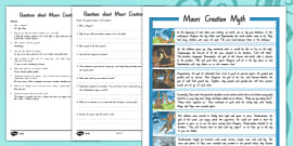 Māui Myth Word Cards - Maui Myths Maori legends