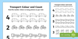 Transportation Counting Clip Cards (teacher made)