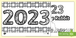 Year of the Rabbit Qualities Mindfulness Colouring - Twinkl