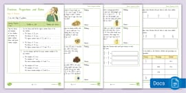 Stage 5 Fractions Overview Worksheet (teacher made)