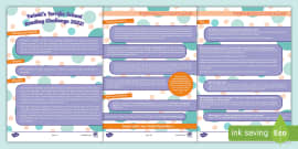 Reading Challenge Chart (Space) (teacher made)