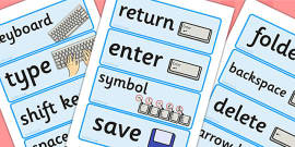 Word Processing Skills I can Help Cards (teacher made)