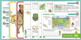 KS2 Prehistoric Times: Focused Reading Skills Comprehension Pack