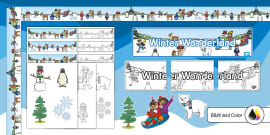 Winter Bulletin Board Borders | Winter Wonderland | Twinkl