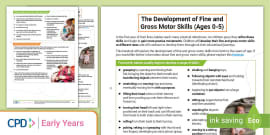 Fine Motor Skills: Gross Motor Guidance and Ideas - Twinkl