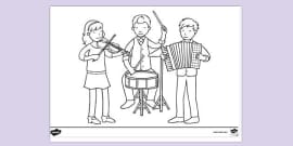 FREE! - Kids Rock Band Colouring | Colouring Sheets