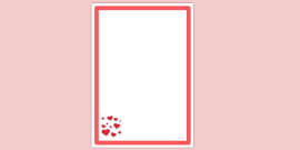 Love Heart Border Card Template (teacher made) - Twinkl