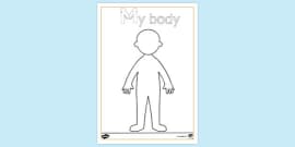 Girl and Boy Body Colouring Sheets
