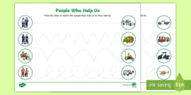 Emergency Services Cut and Paste Matching Activity - Twinkl