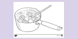 FREE! - Leek Being Chopped Colouring Sheet - Twinkl