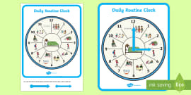 Visual Timetable Display With Clocks (teacher made)