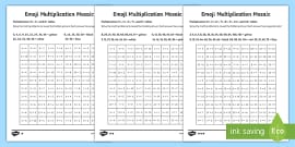 FREE Times Tables Multiplication Math Facts Activity