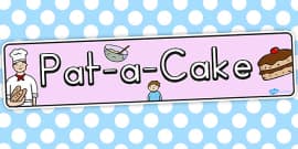 Pat-a-Cake Worksheet / Worksheet (teacher made) - Twinkl