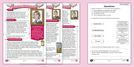 UKS2 Mary Seacole Differentiated Reading Comprehension