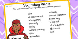 Editable Vocabulary Villain Word Mat Pack (teacher made)