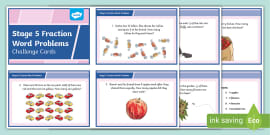 Fractions Challenge Cards | Class Resource | Maths Problems