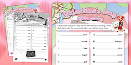 Valentine's Day Find the Nouns Worksheet