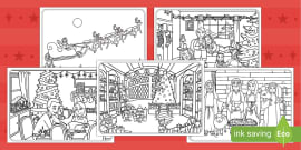Colouring Christmas Table Mats | Primary Resource - Twinkl