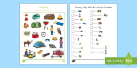 Camping Lacing Cards