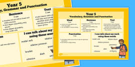 Year 5 Autumn Term 1 SPaG Mats SPaG Activity Mats