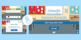 Sentence Building Interactive Game | Twinkl