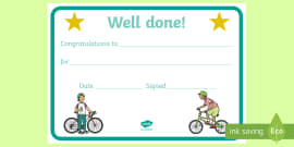 FREE! - 👉 Sponsored Bike Ride Certificate (teacher made)