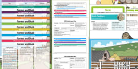 FREE! - Farmer Duck Stick Puppets (teacher made)