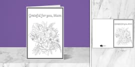 Mother's Day Flower Card Template (teacher made) - Twinkl