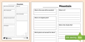 UK Mountains Labelling Activity (teacher made)