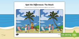 At the Zoo Spot the Difference Game (teacher made)