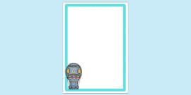 Simple Blank Hot Dog Page Border | Page Borders | Twinkl