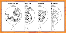 Chinese New Year Lantern Templates - Twinkl
