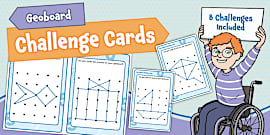 Geoboard Challenge Cards - 2D Shapes