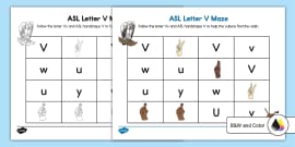ASL Letter Maze A-Z Activity Pack (Teacher-Made) - Twinkl