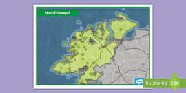 FREE! - Map of Ireland Showing Donegal Castle Colouring Sheet