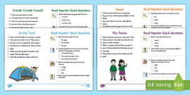 Phase 4 Pictures and Captions Matching Worksheets - Twinkl
