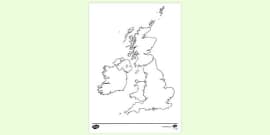 Countries of the United Kingdom and Surrounding Seas Labelling Worksheet