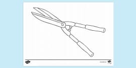 FREE! - Pruning Shears Colouring Sheet | Colouring Sheets