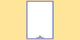 FREE! - Printable Octopus Page Border | Page Borders | Twinkl