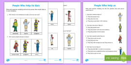 People Who Help Us Write Up Work Sheet (teacher made)