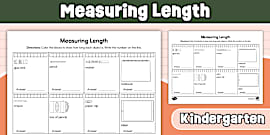 Kindergarten Comparing Measurable Attributes Activity