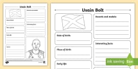 Usain Bolt Facts | Differentiated Fact File - Twinkl
